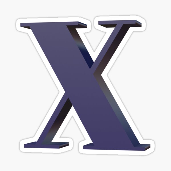 "Mulled Wine Coloured 3D Letter X" Sticker for Sale by identeakit ...