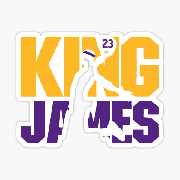 "King James Lakers Perfect Gift Fan" Sticker for Sale by Adrian-Powell ...