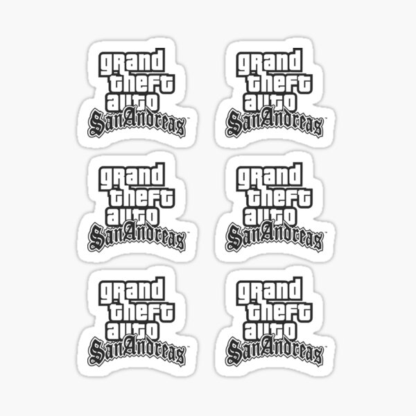"GRAND THEFT AUTO SAN ANDREAS" Sticker for Sale by BINCO-STORE | Redbubble