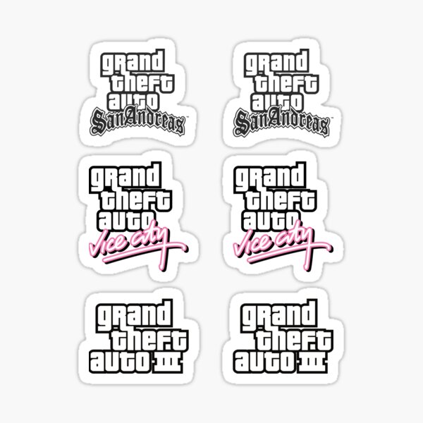 "GRAND THEFT AUTO TRILOGY" Sticker for Sale by BINCO-STORE | Redbubble