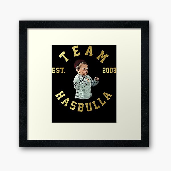 "Hasbulla, Team MMA Hasbulla Fight Meme, Hasbulla Hasbullah" Framed Art ...
