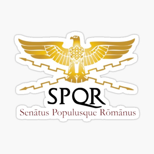 "SPQR Logo "Senātus Populusque Rōmānus" Ancient Rome" Sticker for Sale ...