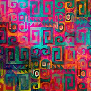 "Wari Colorful" Sticker by ElsaDesign | Redbubble