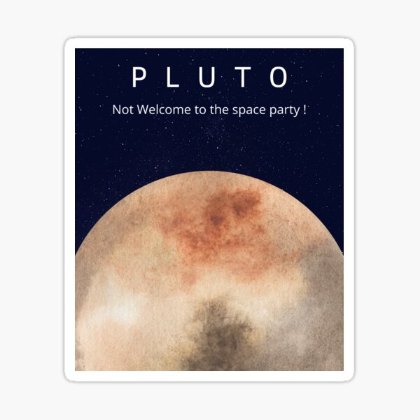 "Pluto" Sticker for Sale by GVNA | Redbubble