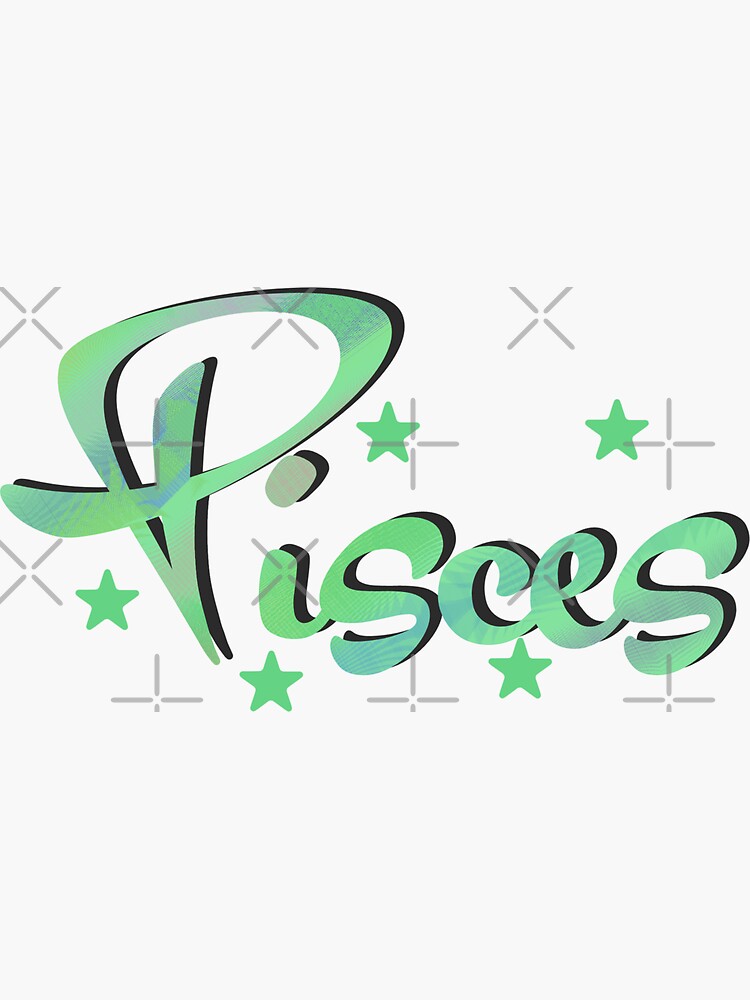 "Pisces " Sticker for Sale by asillustrator | Redbubble