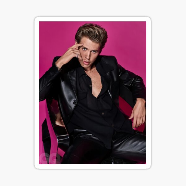 "Pink Background Austin" Sticker for Sale by Kolejaskolski | Redbubble