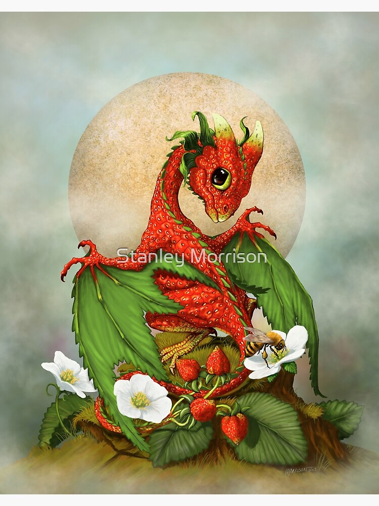 "Strawberry Dragon" Art Print by SMorrisonArt | Redbubble