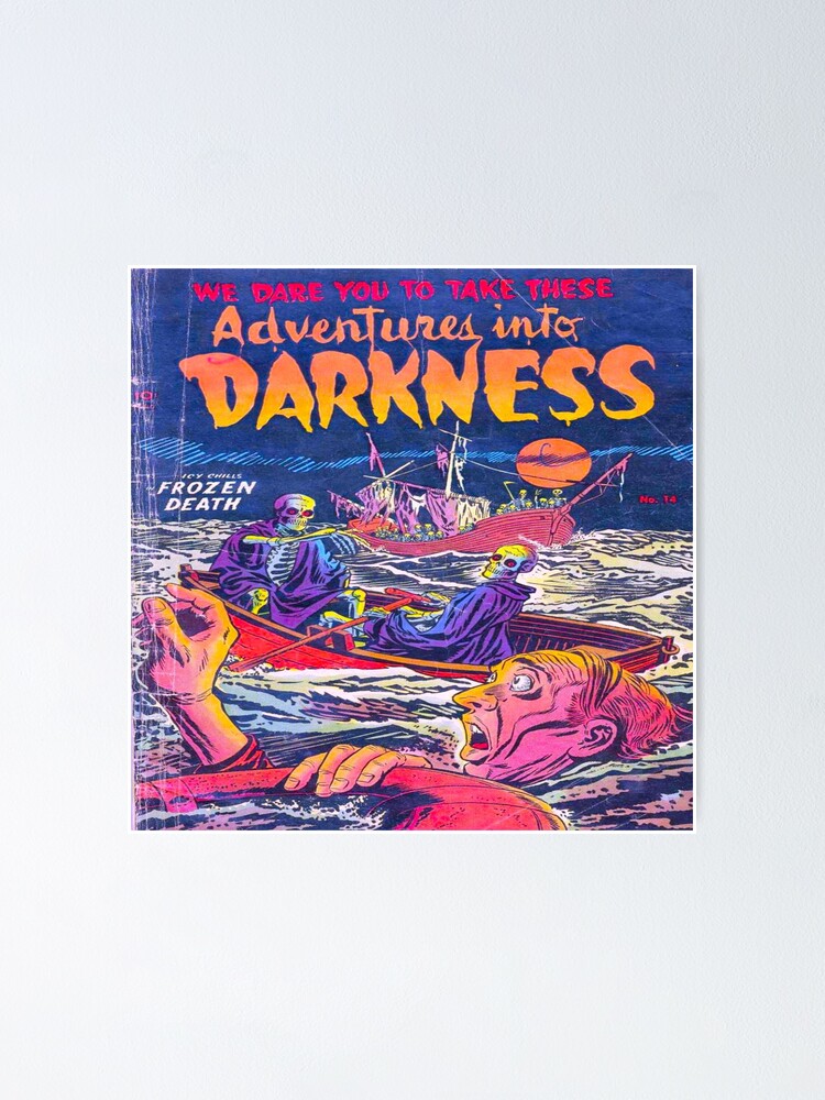 "Adventures into Darkness Comic Book" Poster for Sale by Boo ...