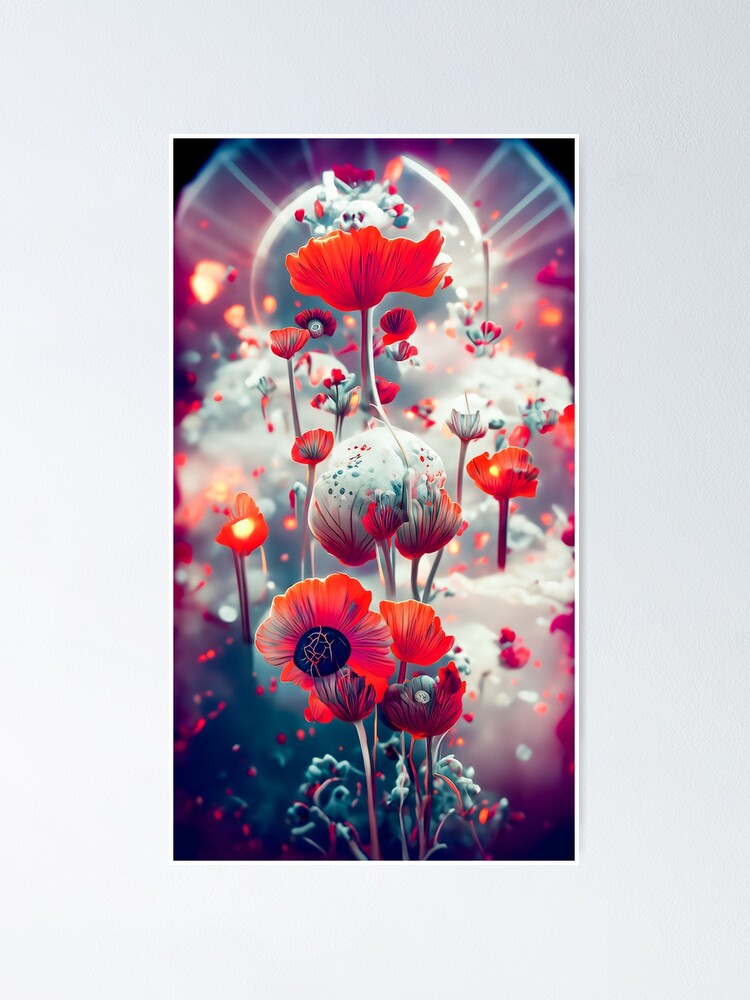 "Stranger Flowers V" Poster for Sale by spacedove | Redbubble