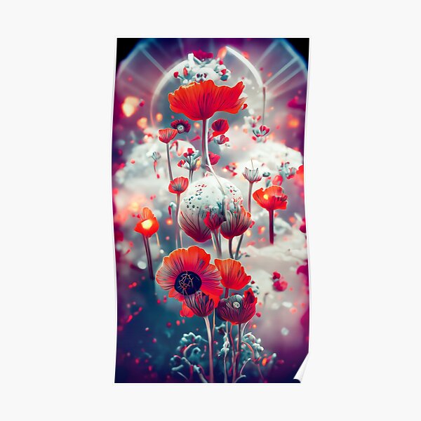 "Stranger Flowers V" Poster for Sale by spacedove | Redbubble