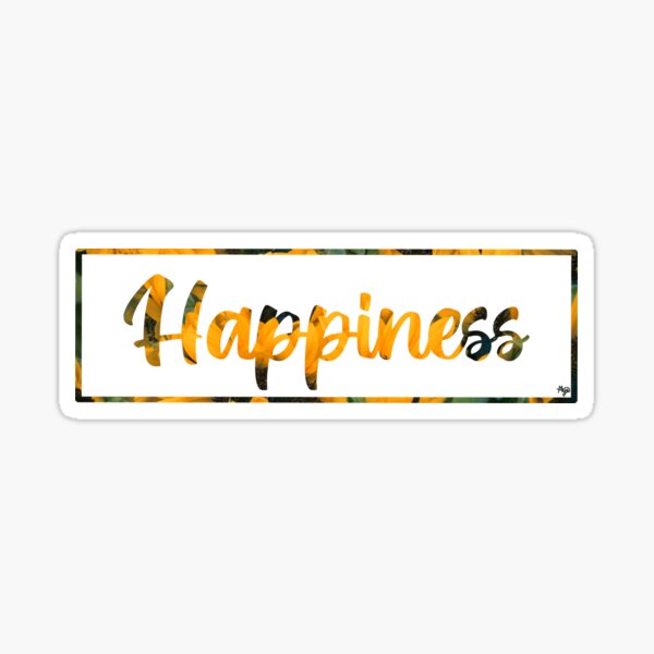 "Happiness" Sticker for Sale by Art-By-Mya | Redbubble