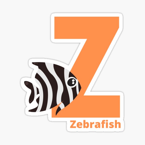 "Z for Zebra Fish - Alphabet and Sea Animals" Sticker for Sale by ...