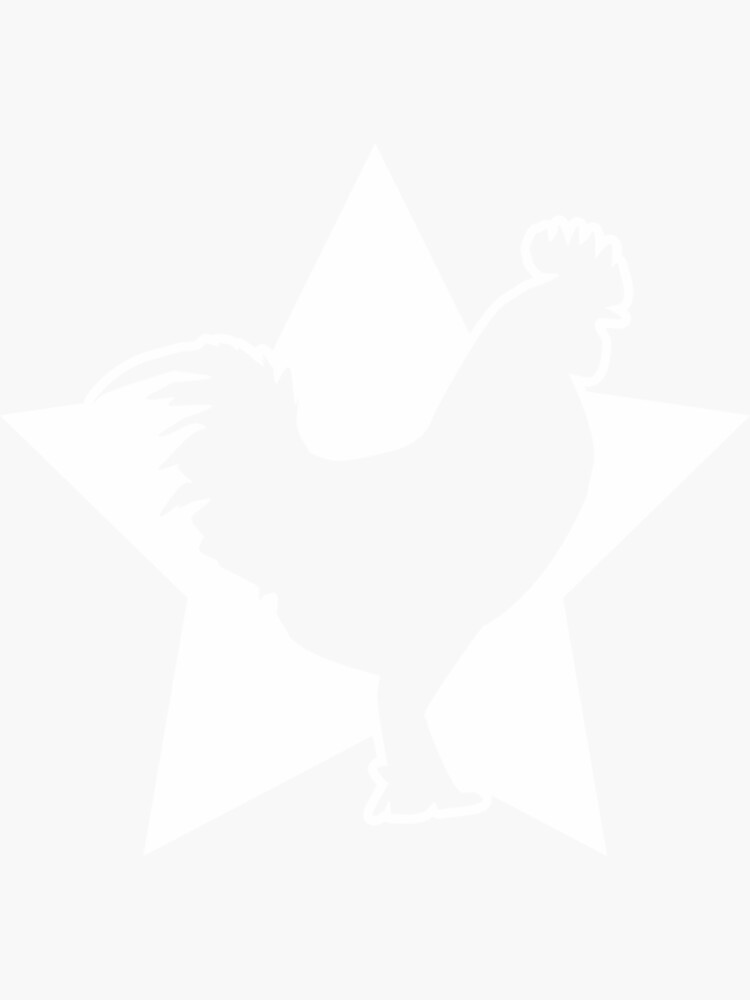 "Rooster silhouette chicken star" Sticker for Sale by LomaLiving ...