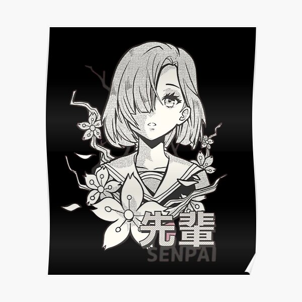 "anime graphic badass - senpai" Poster for Sale by MohamedATouil ...