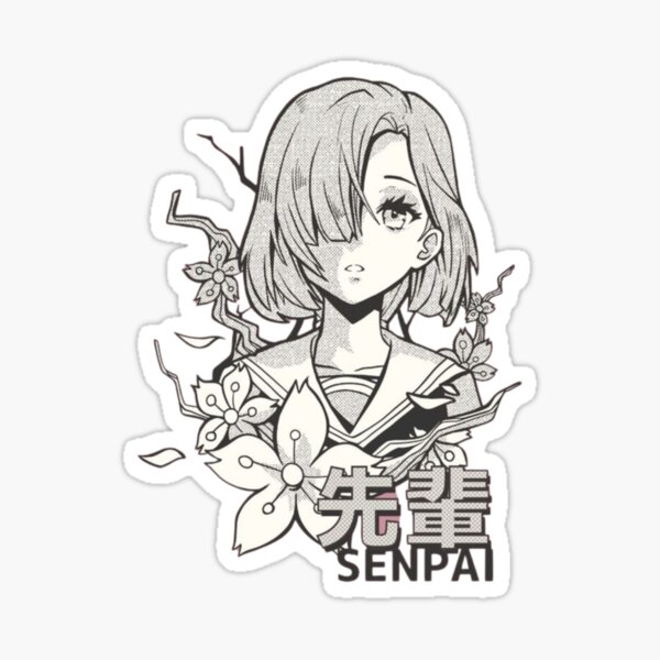 "anime graphic badass - senpai" Sticker for Sale by MohamedATouil ...