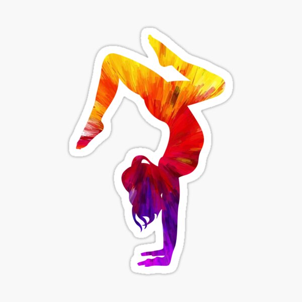 "My handstand drawing" Sticker for Sale by Blondiabshop | Redbubble