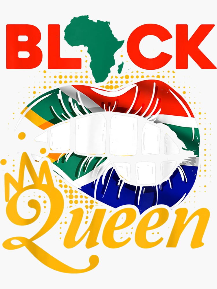 "Black Queen African Pride BHM Women Gift Black History Month" Sticker ...