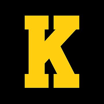 "Alphabet, Yellow K, Sports letter K" Poster for Sale by TheCultStuff ...