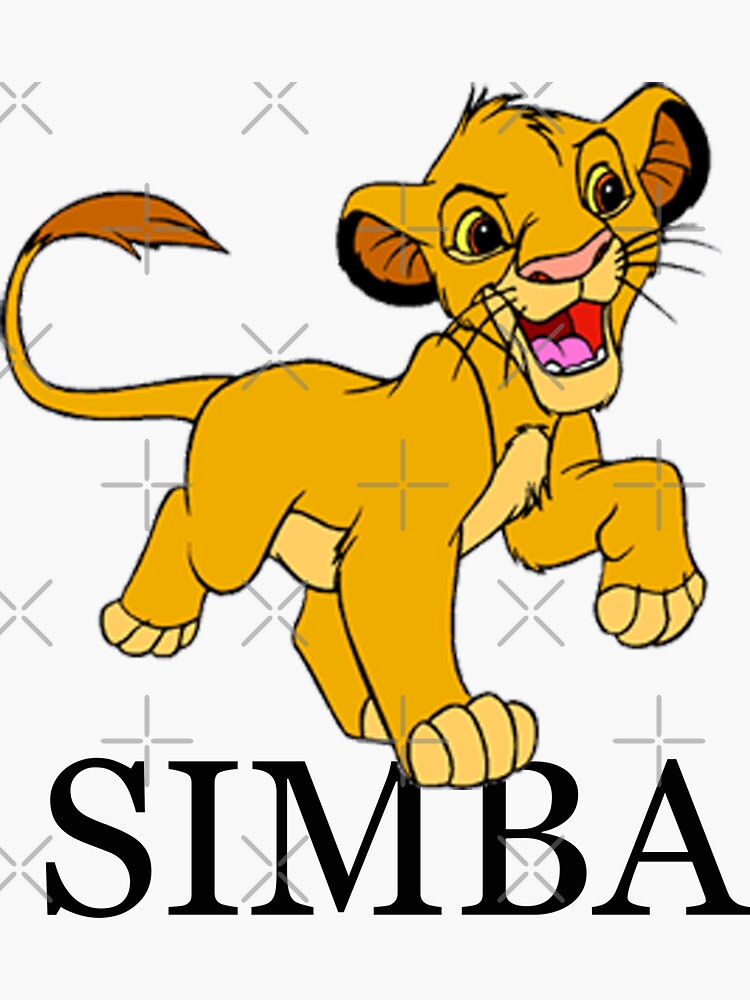"SIMBA" Sticker for Sale by Windyy1 | Redbubble