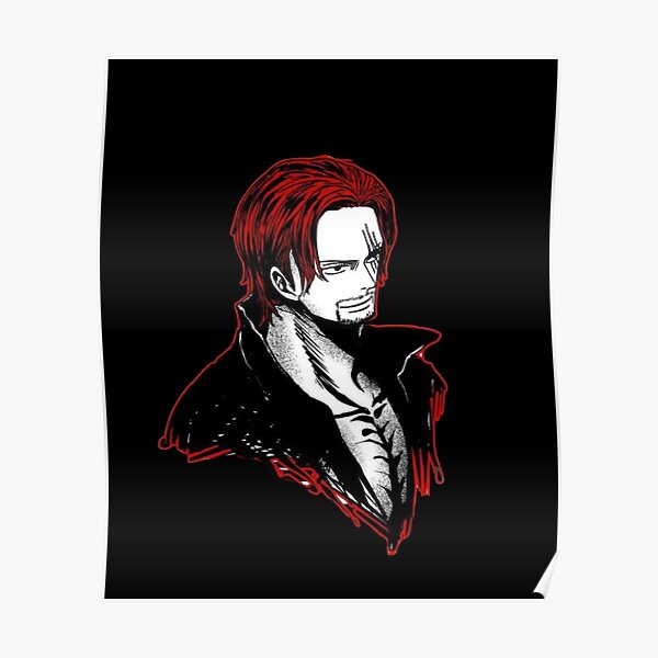 "anime graphic badass - one piece shanks" Poster for Sale by ...