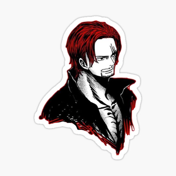 "anime graphic badass - one piece shanks" Sticker for Sale by ...