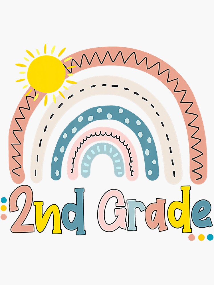 "2Nd Grade Boho Rainbow Back To School" Sticker for Sale by JayceeToy ...