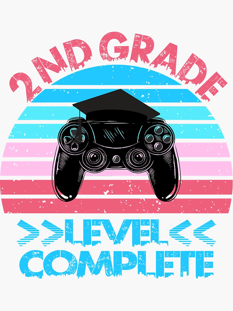 "2nd Grade Level Complete Gamer Class Of 2022 Graduation" Sticker for ...