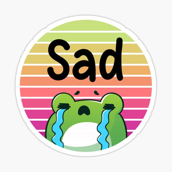 "Sad - screaming froggy - frog" Sticker for Sale by SICK-SENSE | Redbubble