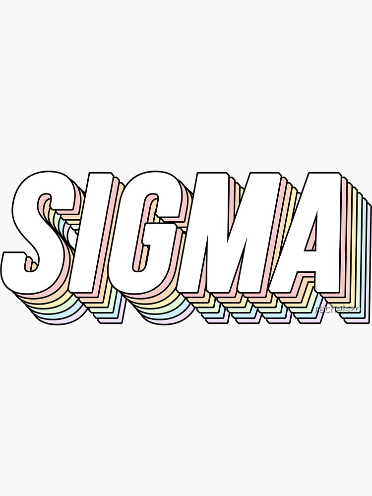 "Sigma 3D Pastels" Sticker for Sale by rachelszo | Redbubble