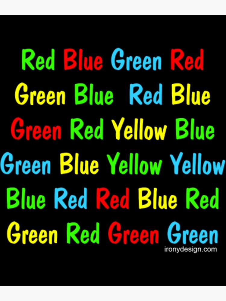 "The Stroop Test" Poster for Sale by PatrickKoopmei | Redbubble