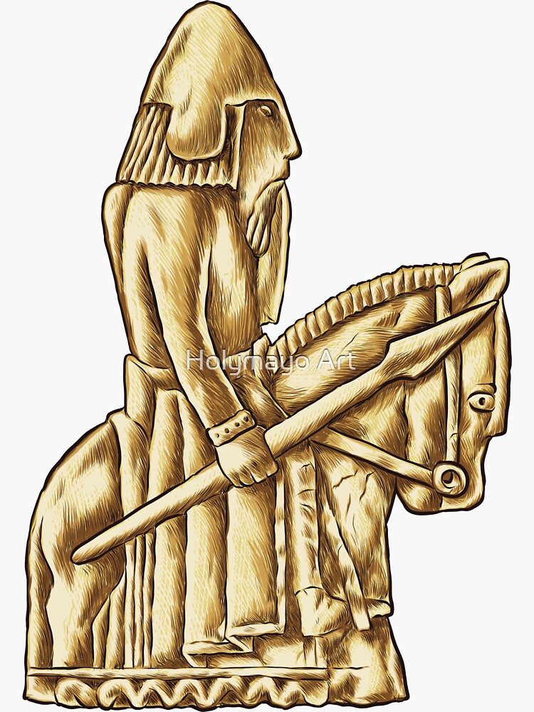 "Lewis Chessmen Knight" Sticker for Sale by Holymayo Art | Redbubble
