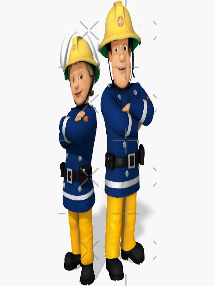 "Beautiful Model Fireman Children Cartoons Sam Gifts Music Fan" Sticker ...