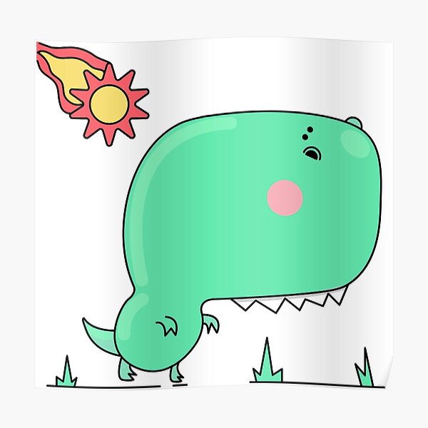 "Kawaii T rex" Poster for Sale by kawaiiplaze | Redbubble