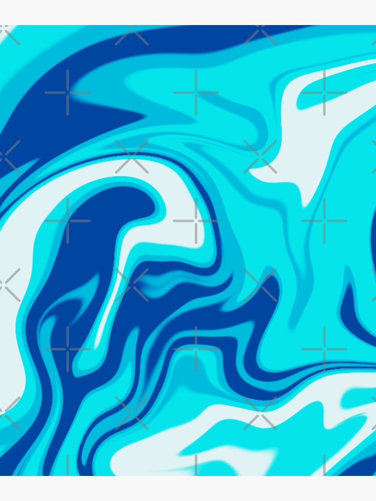 "ocean blue abstract" Sticker for Sale by Omhoney5 | Redbubble