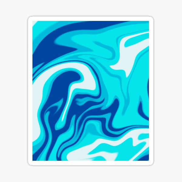"ocean blue abstract" Sticker for Sale by Omhoney5 | Redbubble