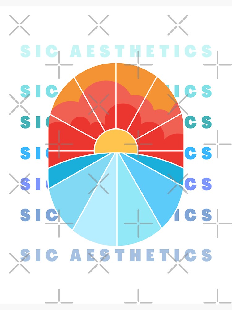 "SIC Aesthetics - Ocean Sunset" Sticker for Sale by SlCAesthetics ...