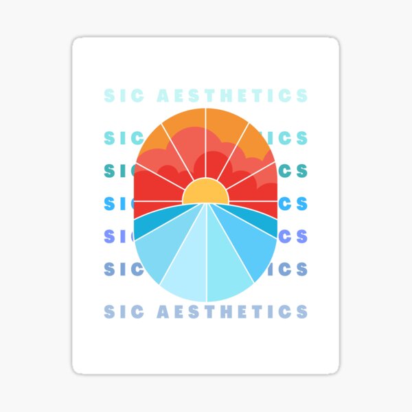 "SIC Aesthetics - Ocean Sunset" Sticker for Sale by SlCAesthetics ...