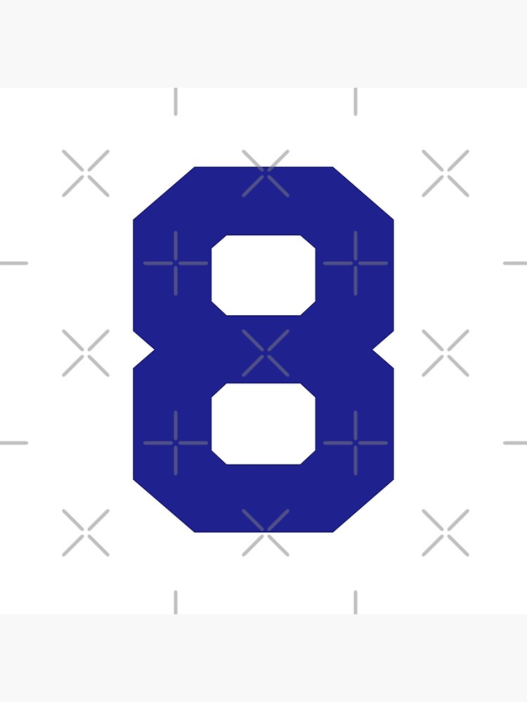 Póster «Número 8, Azul ocho, Deportes número ocho» de TheCultStuff ...