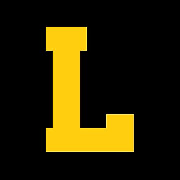 "Alphabet, Yellow L, Sports letter L" Sticker for Sale by TheCultStuff ...