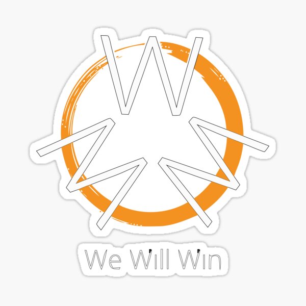 "WE WILL WIN " Sticker for Sale by M1TSU | Redbubble