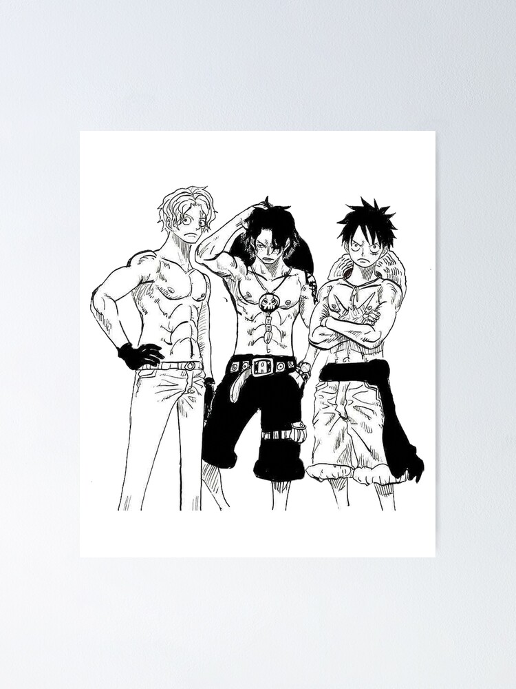 "One Piece Luffy Ace Sabo" Poster for Sale by animeshopcenter | Redbubble