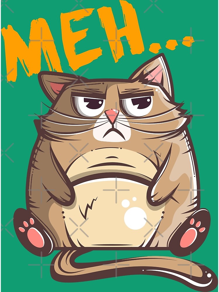 "Kawaii cat meh" Poster for Sale by kawaiiplaze | Redbubble
