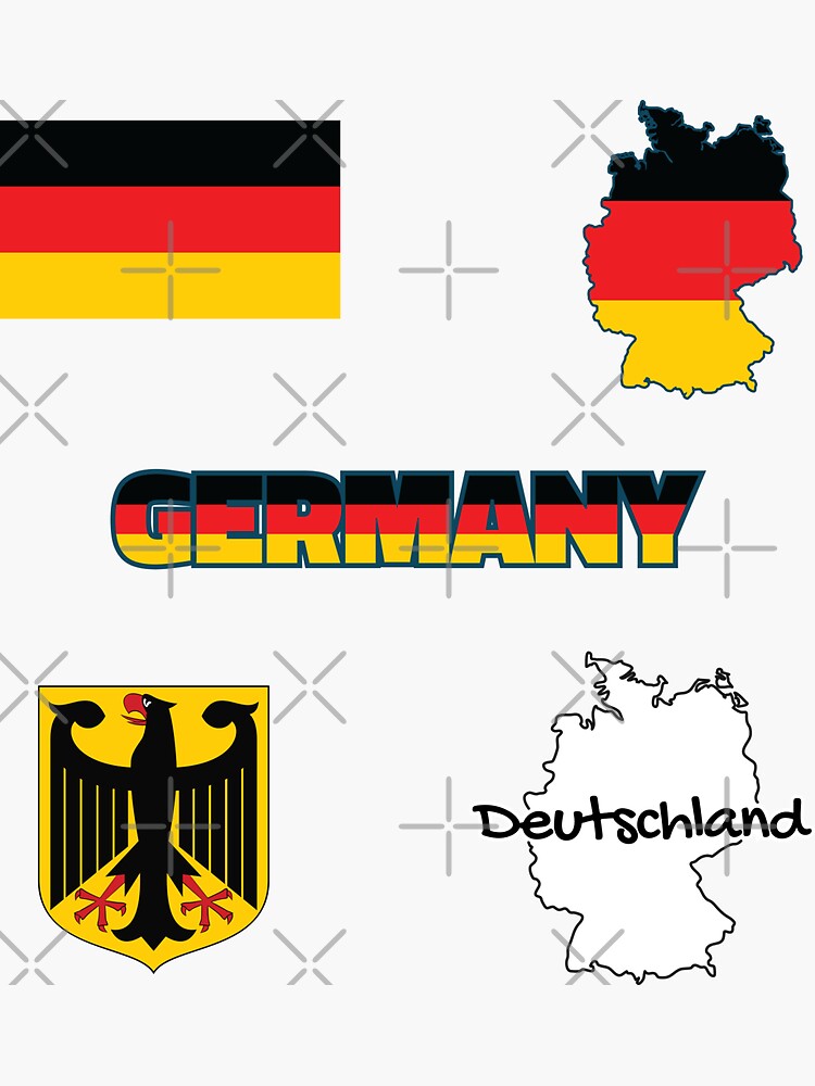 "Germany Themed Sticker Pack" Sticker for Sale by NVDesigns | Redbubble