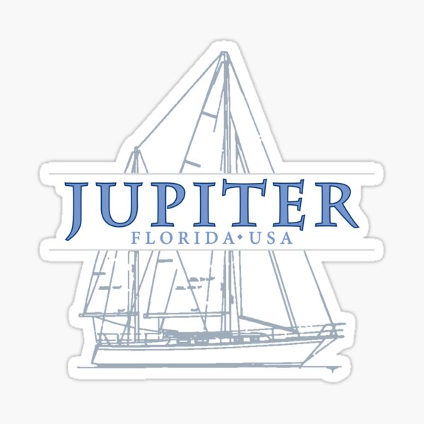 "Jupiter Florida" Sticker by Futurebeachbum | Redbubble