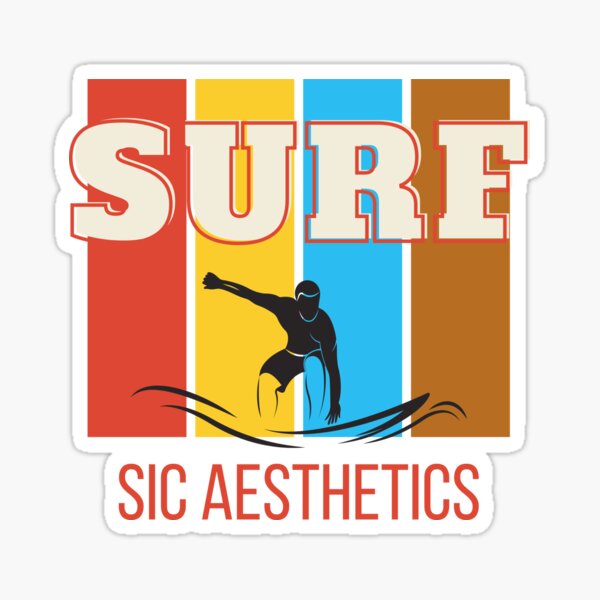 "SURF - SIC Aesthetics" Sticker for Sale by SlCAesthetics | Redbubble