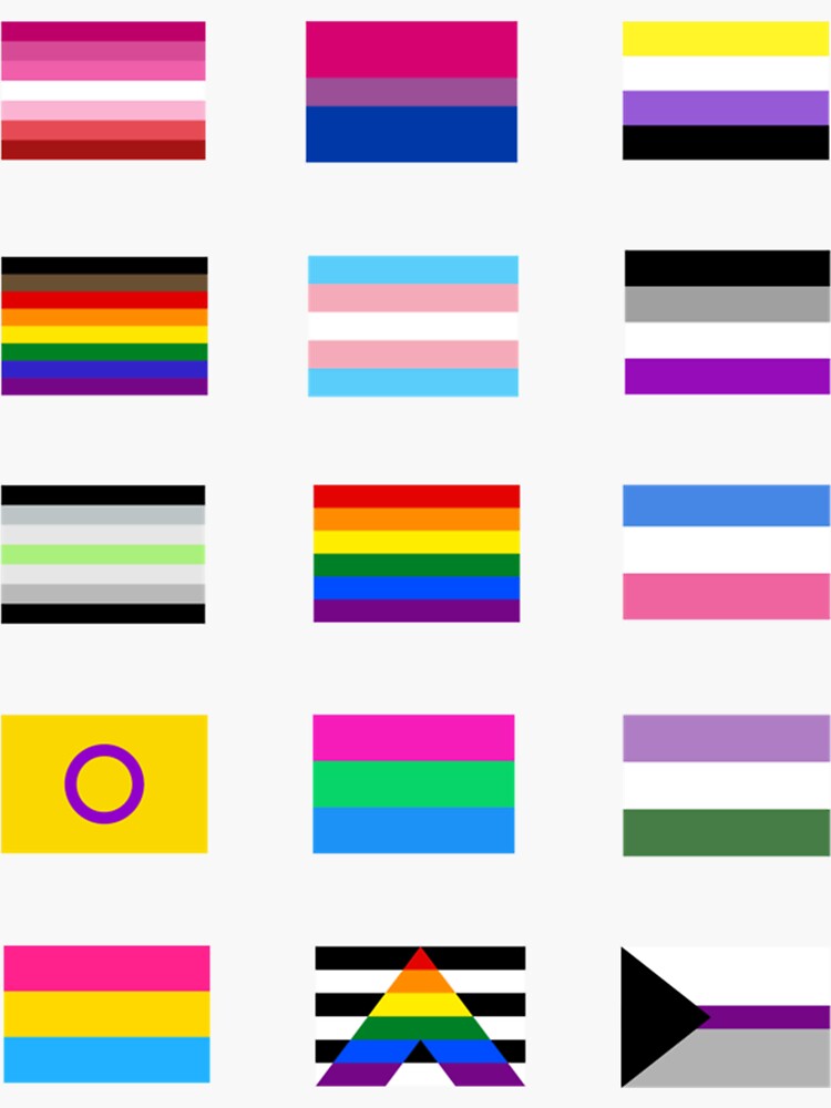 "LGBTQ Pride Flags Pack. LGBTQ Flags " Sticker for Sale by ...