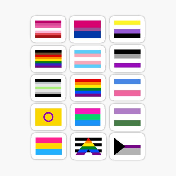 "LGBTQ Pride Flags Pack. LGBTQ Flags " Sticker for Sale by ...