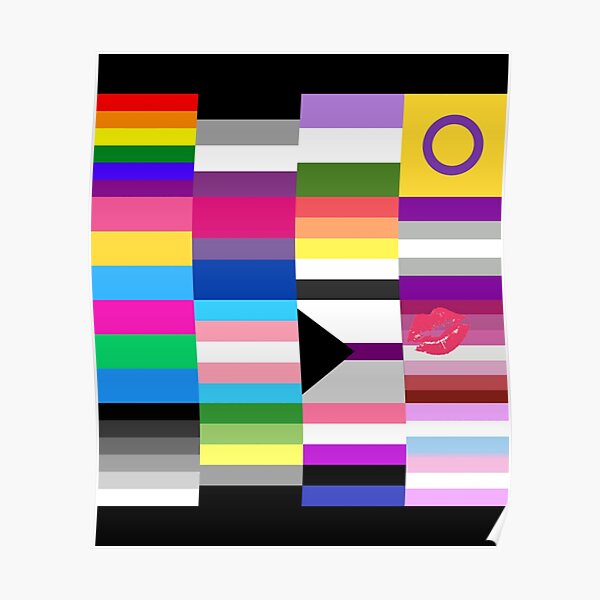 "LGBT Pride Flags Collage " Poster for Sale by KazsMannequin | Redbubble