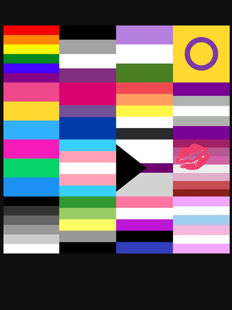 "LGBT Pride Flags Collage " T-shirt for Sale by KazsMannequin ...