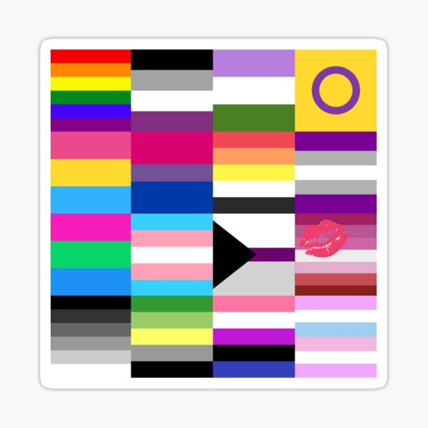"LGBT Pride Flags Collage " Sticker for Sale by KazsMannequin | Redbubble